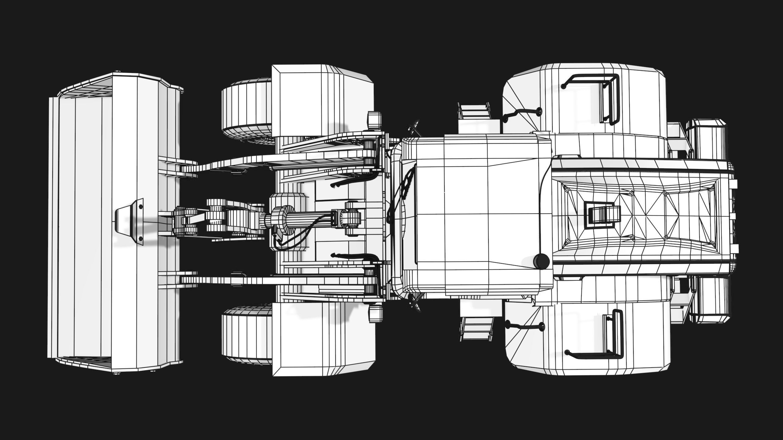 3D model Wheel Loader Mining Truck 02 All PBR Unity UE Textures VR / AR ...