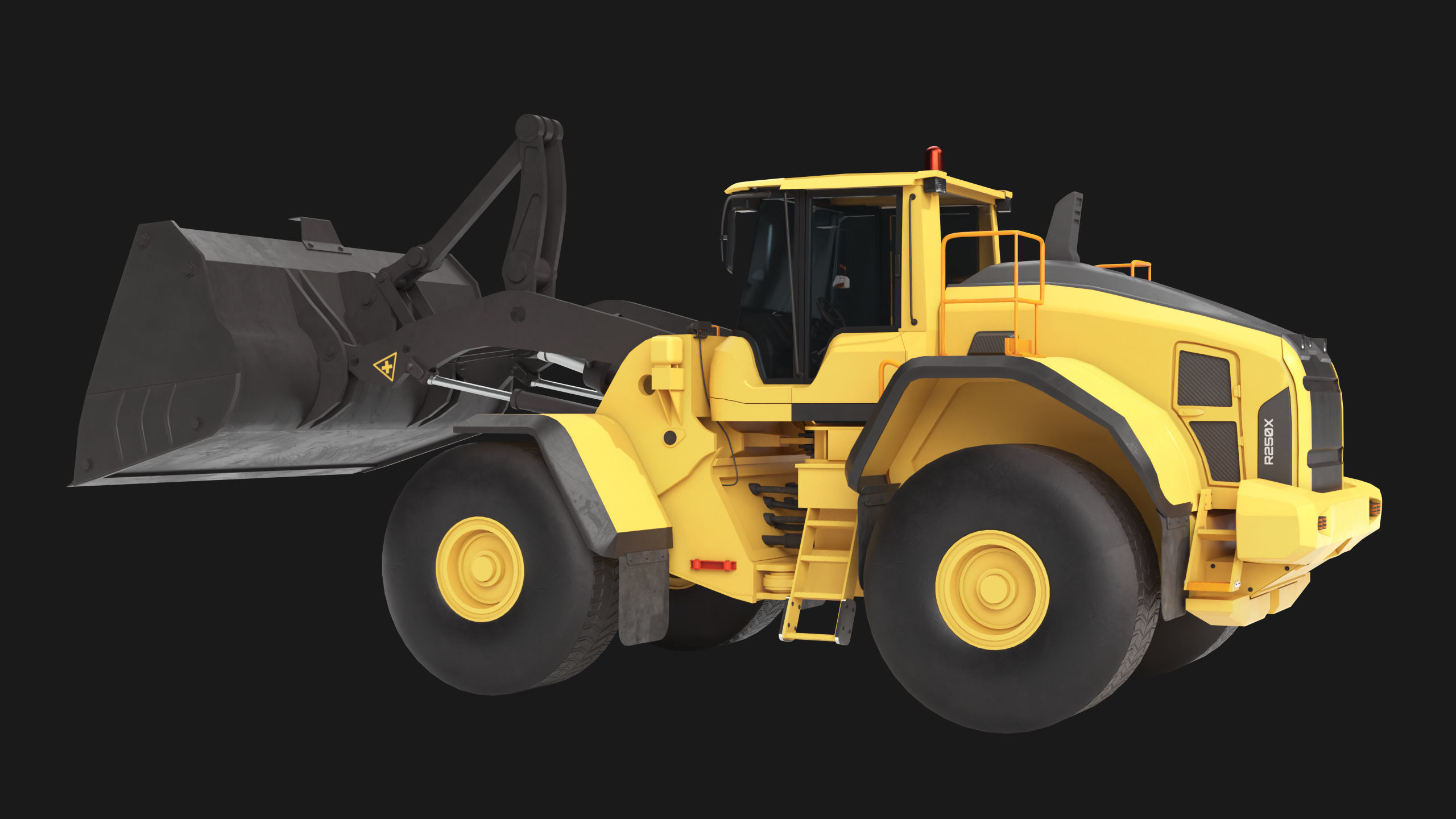 3D model Wheel Loader Mining Truck 02 All PBR Unity UE Textures VR / AR ...