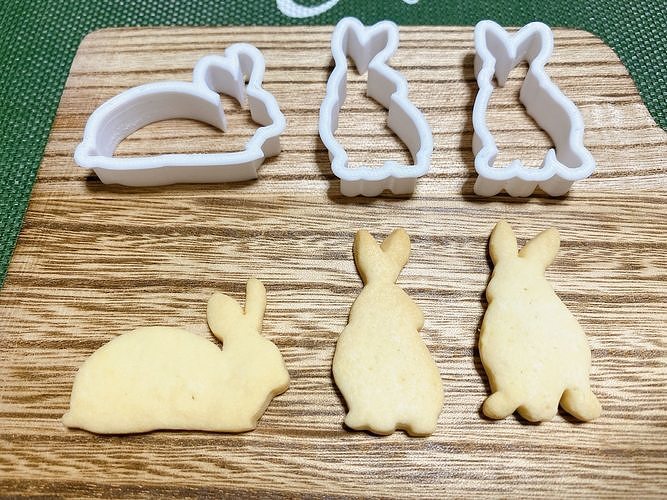 Rabbit cookie cutter 2 3D model 3D printable | CGTrader
