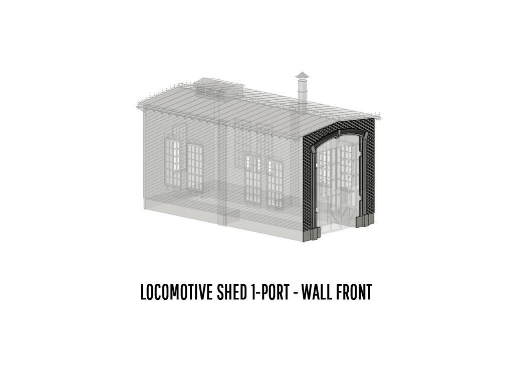 BUILD-0007 Locomotive Shed 1-port German style H0-scale 3D model 3D ...
