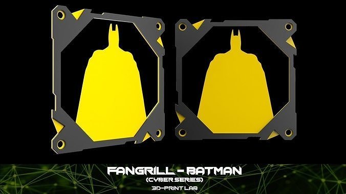 Fan Grill - Cyber series - Batman 3D model 3D printable | CGTrader