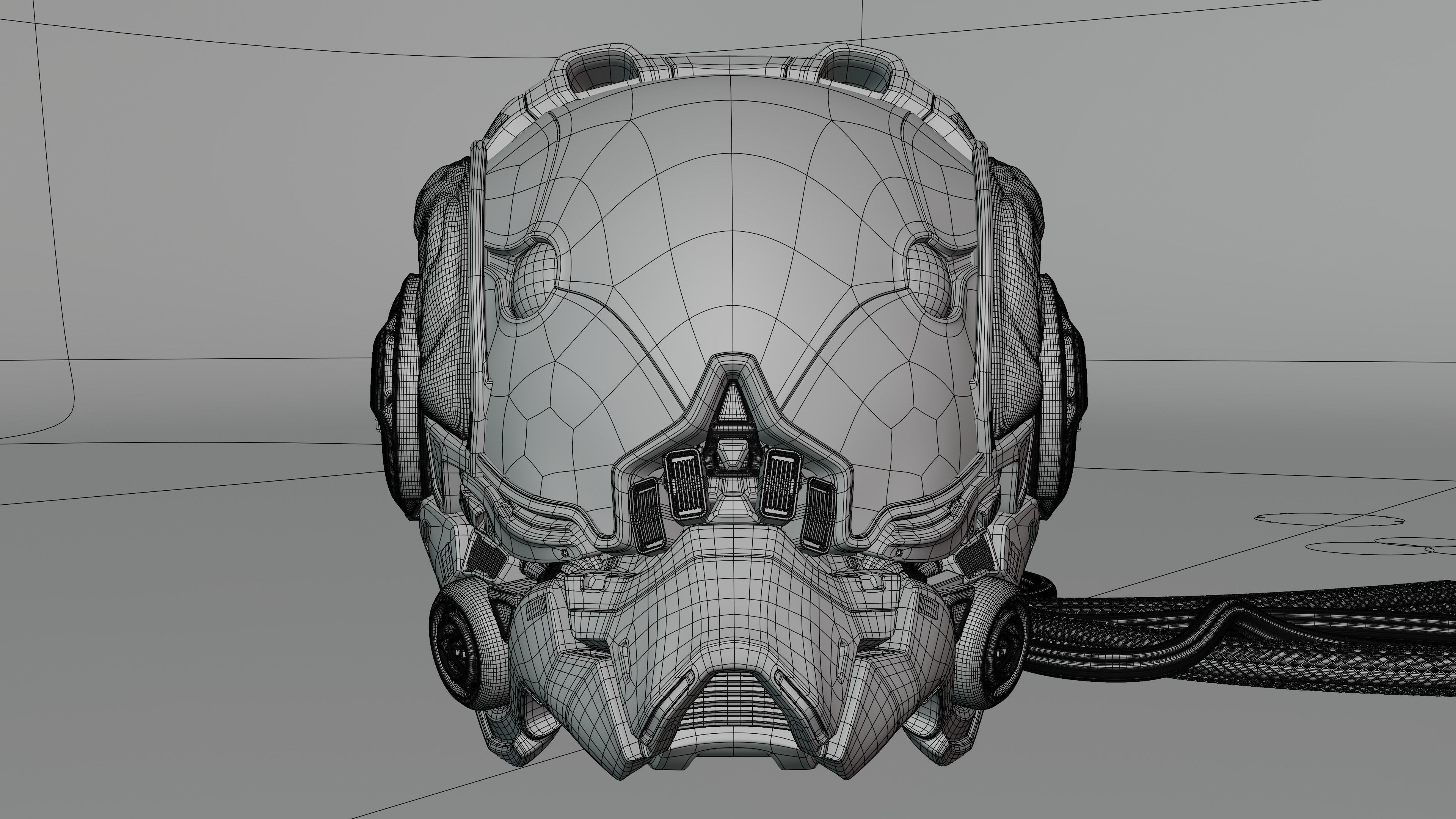 Sci-fi Helmet 3D model | CGTrader