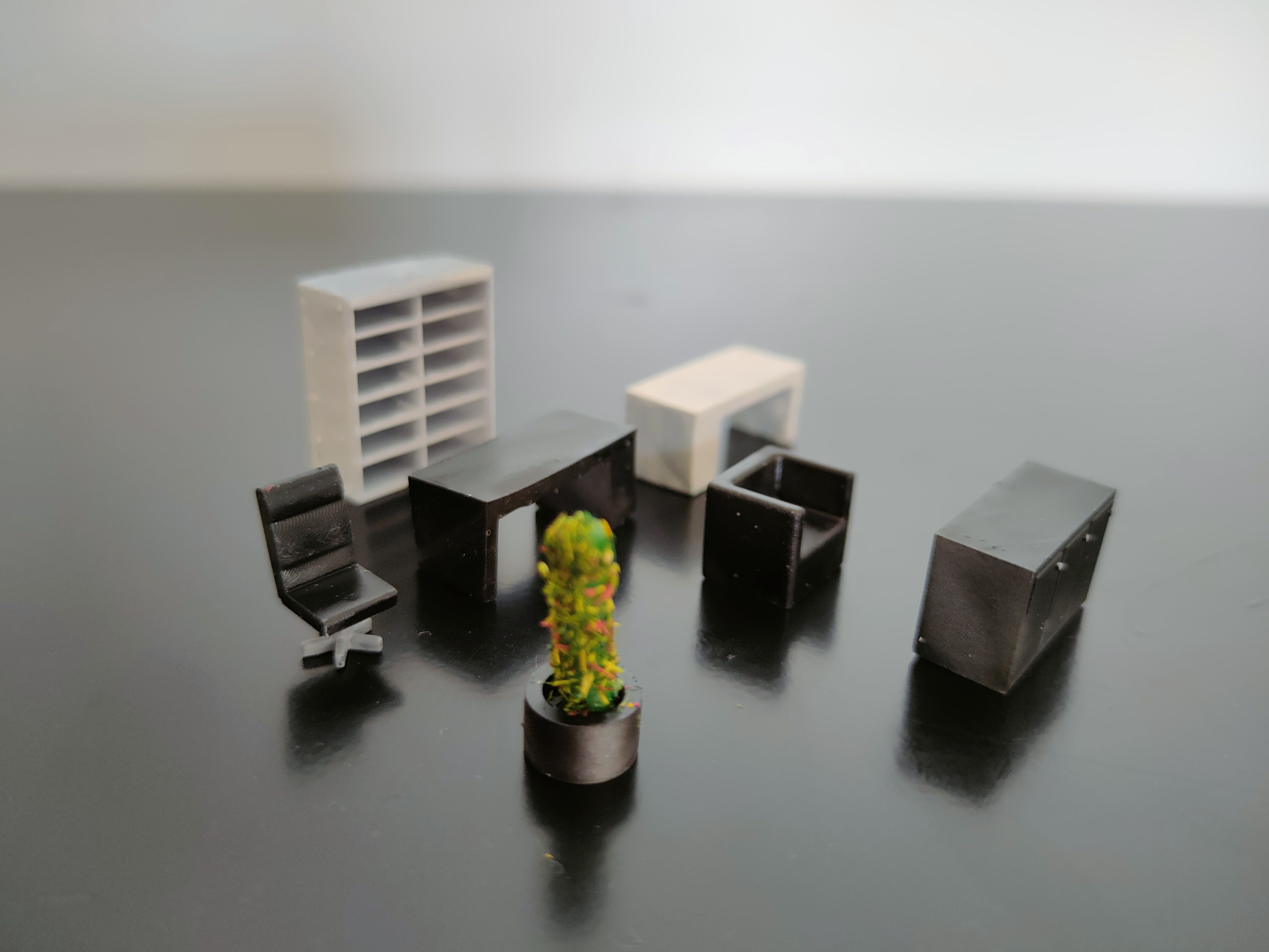 Office furniture for office interiour - H0 Scale 3D model 3D printable ...