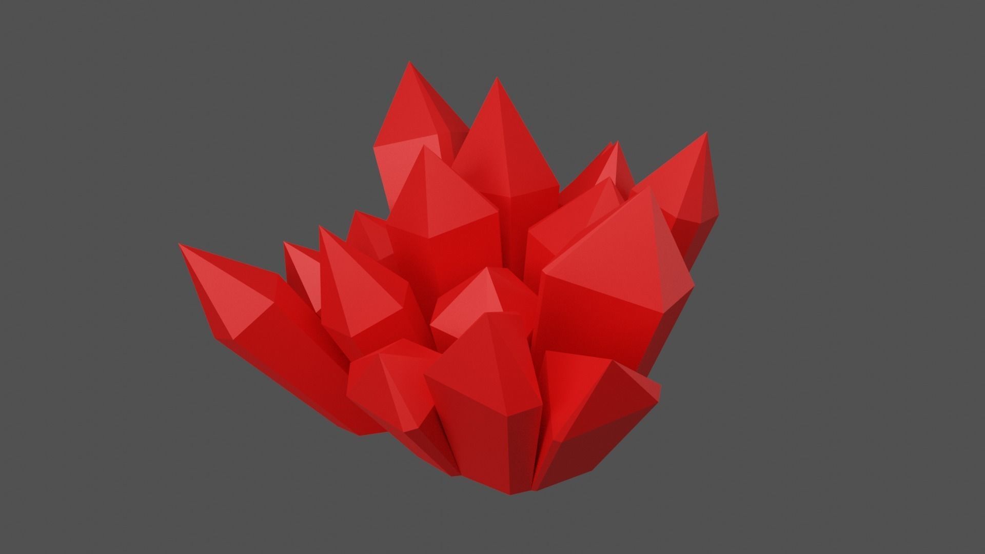 3D model Red Crystal VR / AR / low-poly | CGTrader