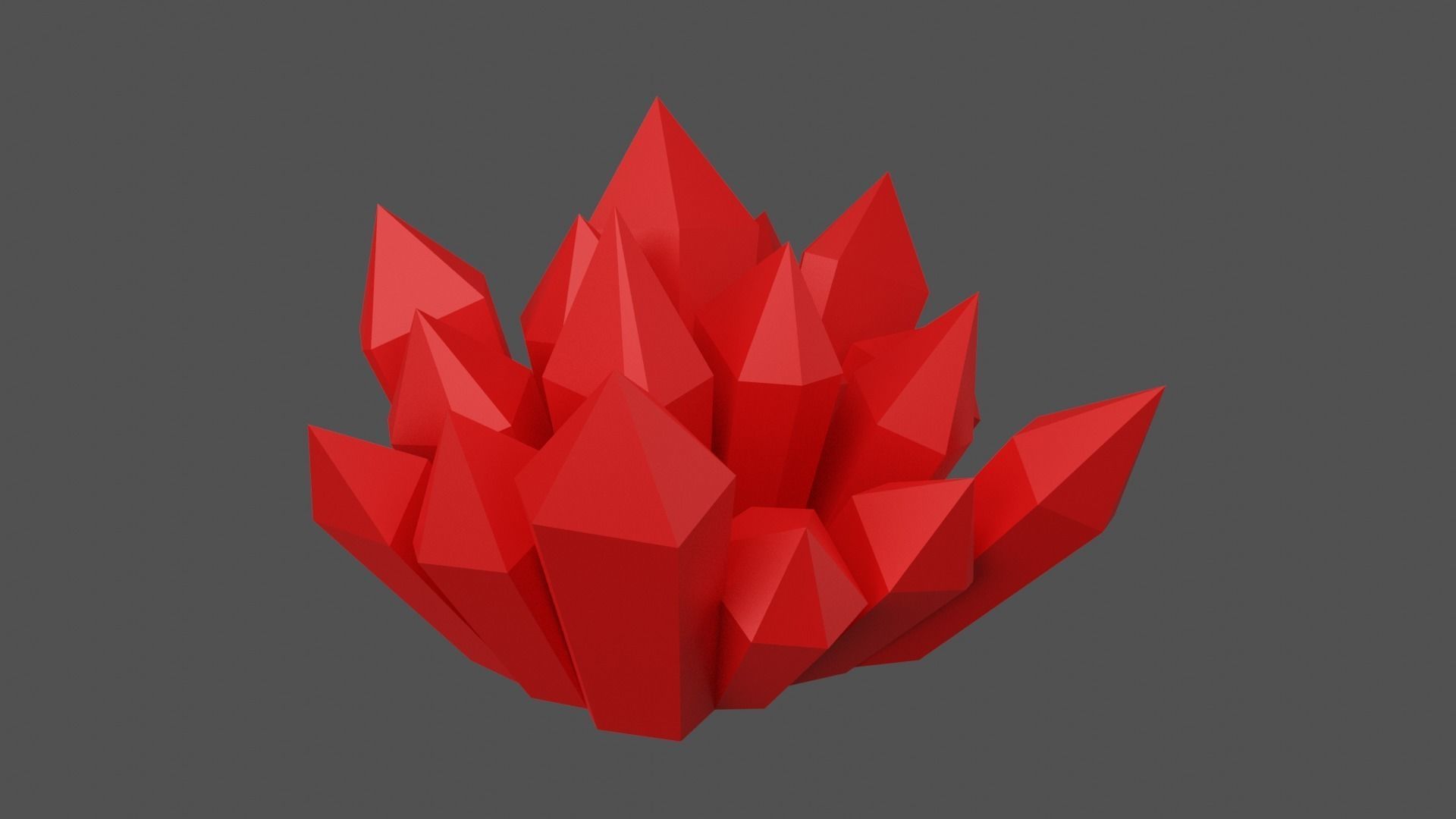 3D model Red Crystal VR / AR / low-poly | CGTrader