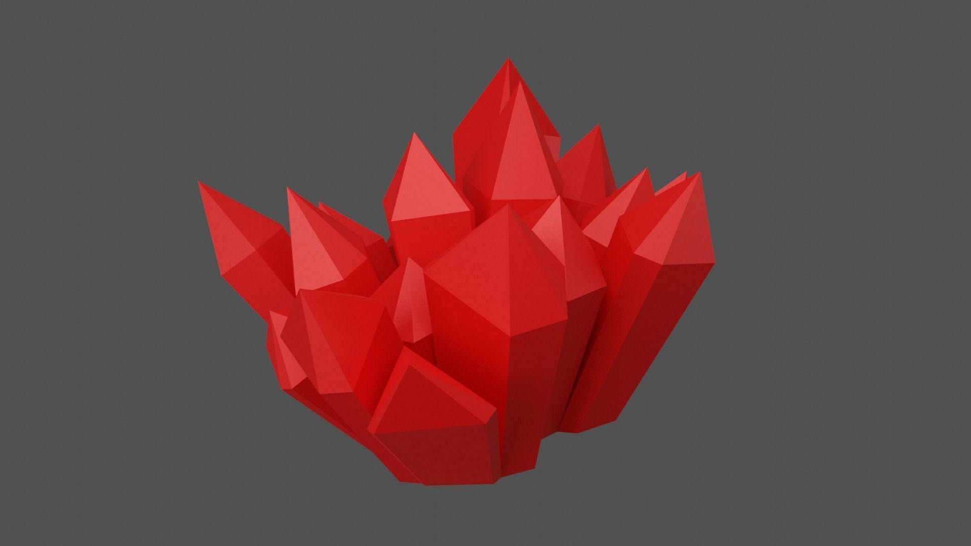 3D model Red Crystal VR / AR / low-poly | CGTrader