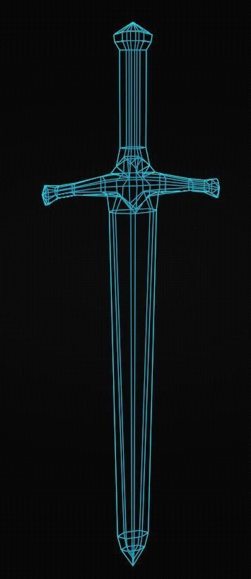 3D model simple broadsword VR / AR / low-poly | CGTrader