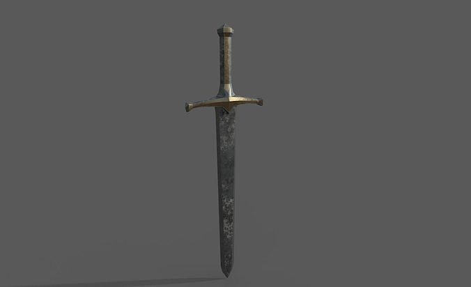 3D model simple broadsword VR / AR / low-poly | CGTrader