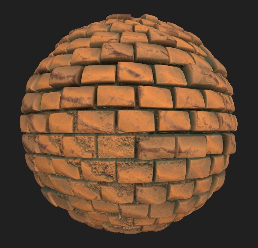 Stylized Brick 2- Procedural Generator Substance Material Texture ...