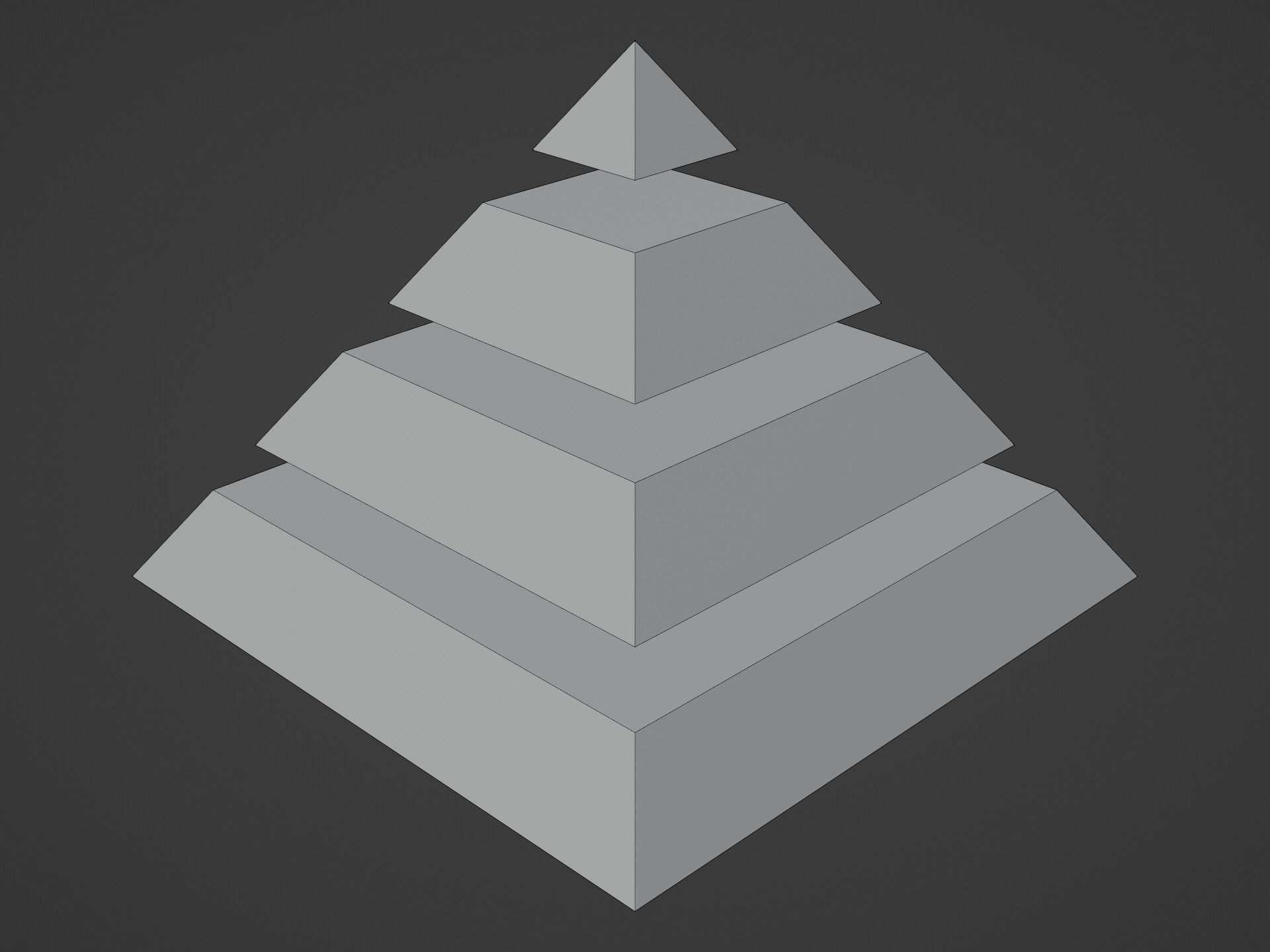 3D model Pyramid Separated in 4 Parts VR / AR / low-poly | CGTrader