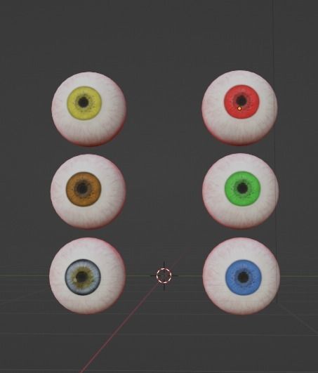 Colored Eyes free VR / AR / low-poly 3D model | CGTrader