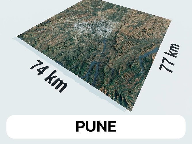 Pune India City Landscape 3D Model 3D model | CGTrader
