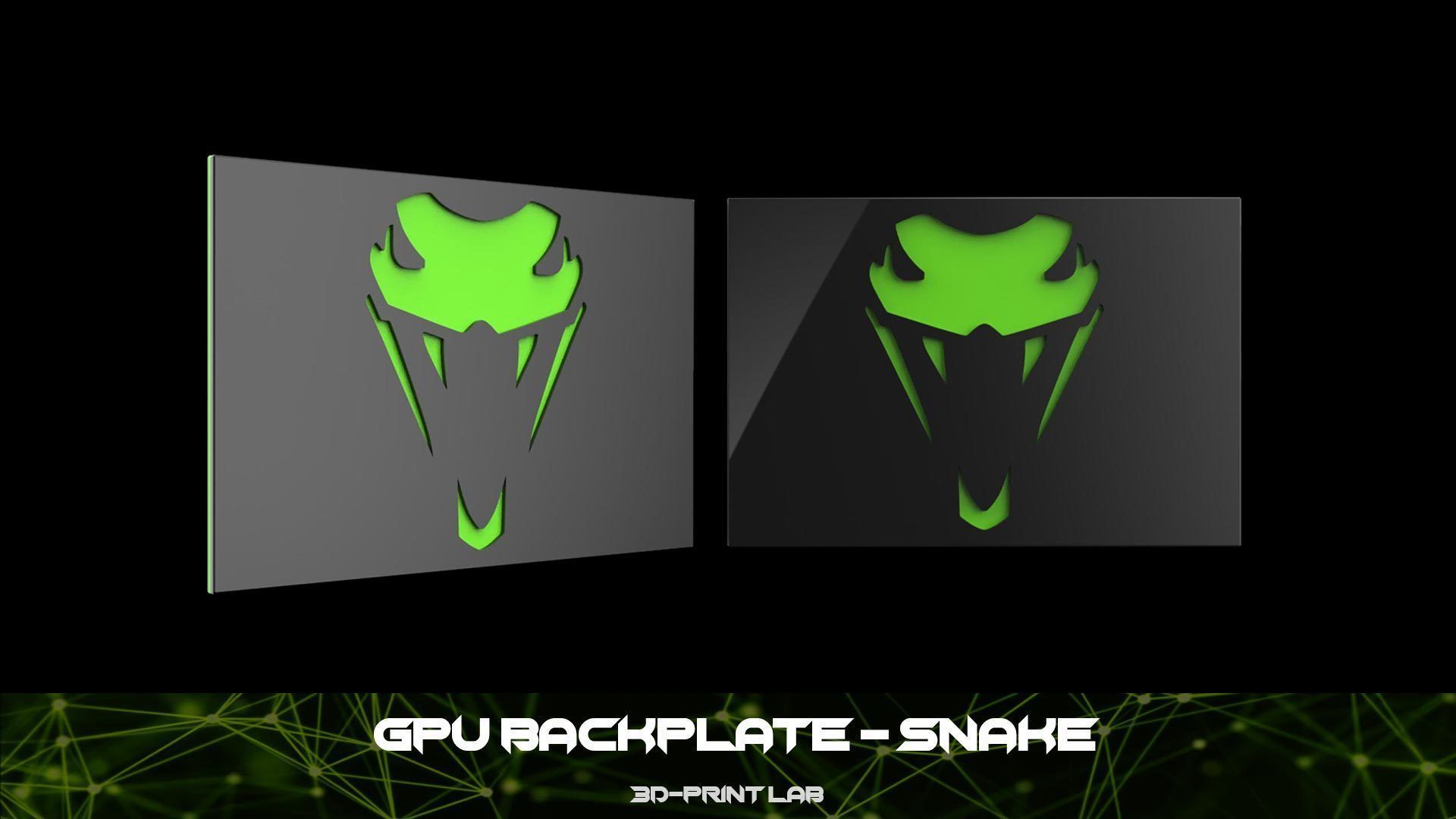 GPU Backplate - Snake 3D model 3D printable | CGTrader