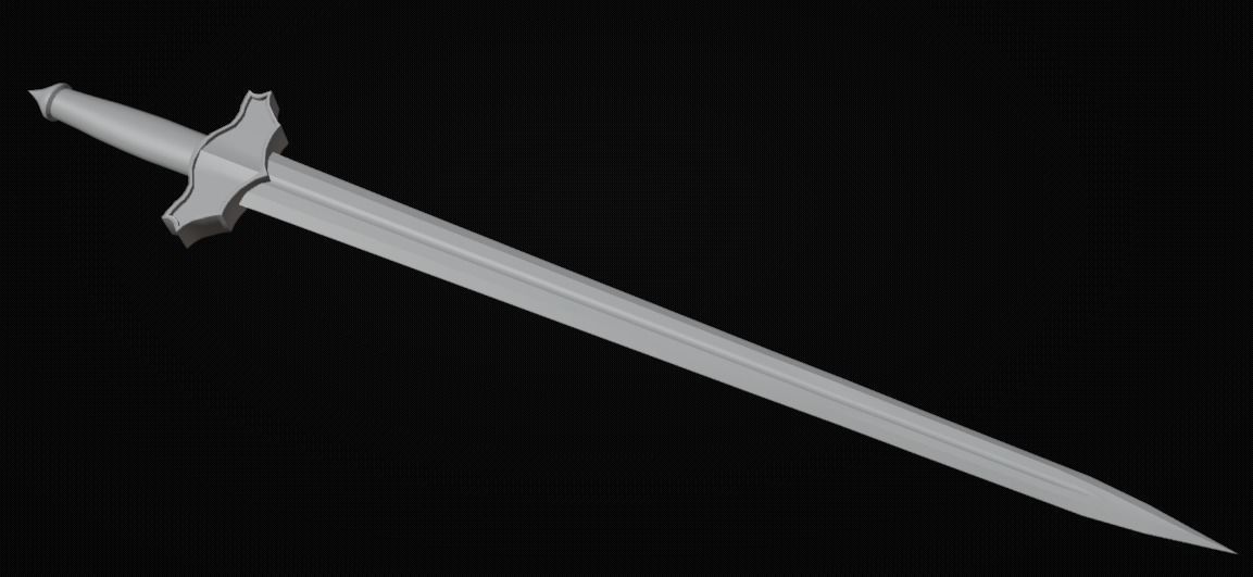 3D model Knight sword with scabbard VR / AR / low-poly | CGTrader