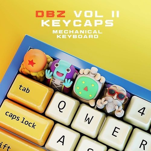 Dbz Keycaps Vol II - Dragon ball - Mechanical Keyboard 3D model 3D ...
