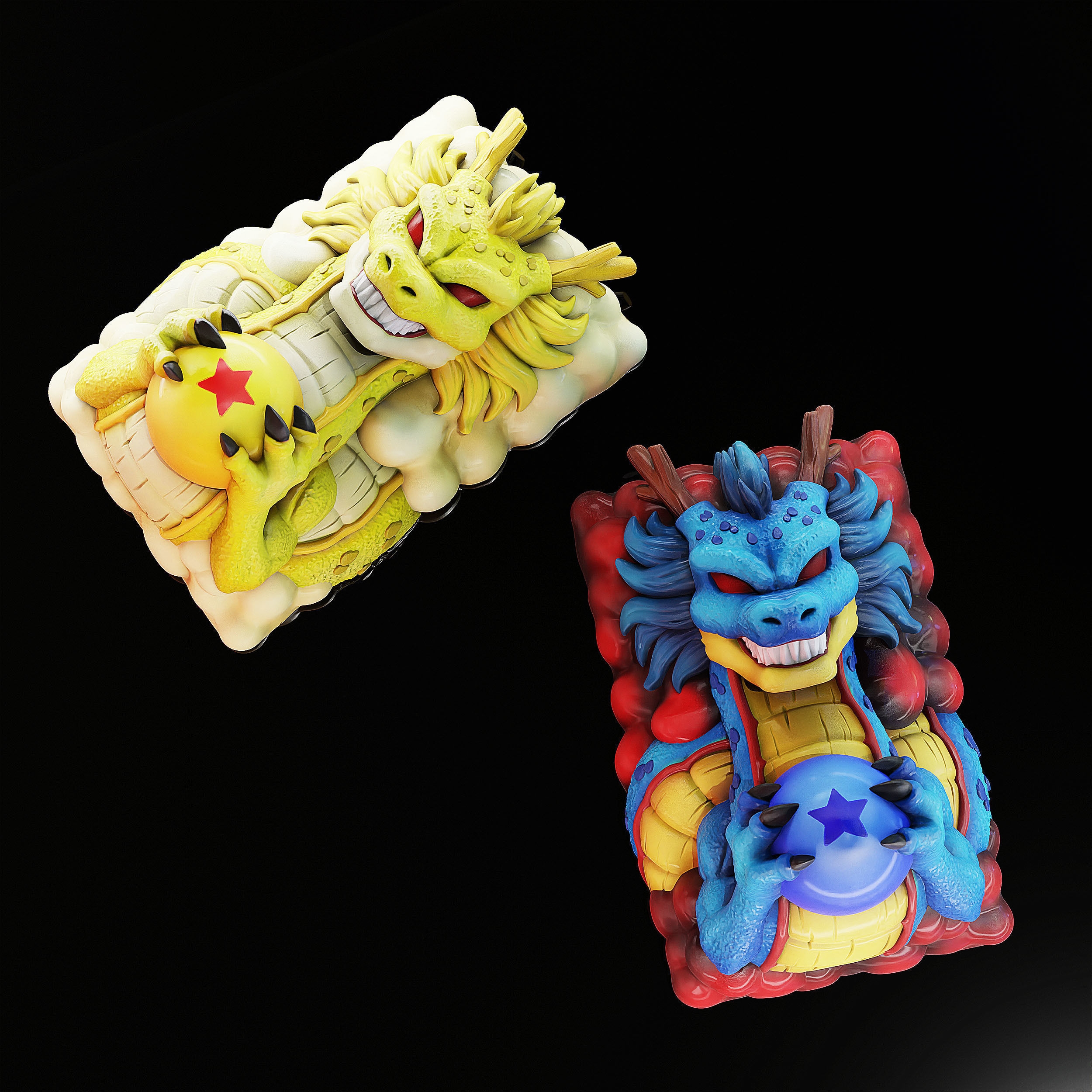 Sheng Long Shenron- Dragon ball Tab Keycap - Mechanical Keyboard 3D ...