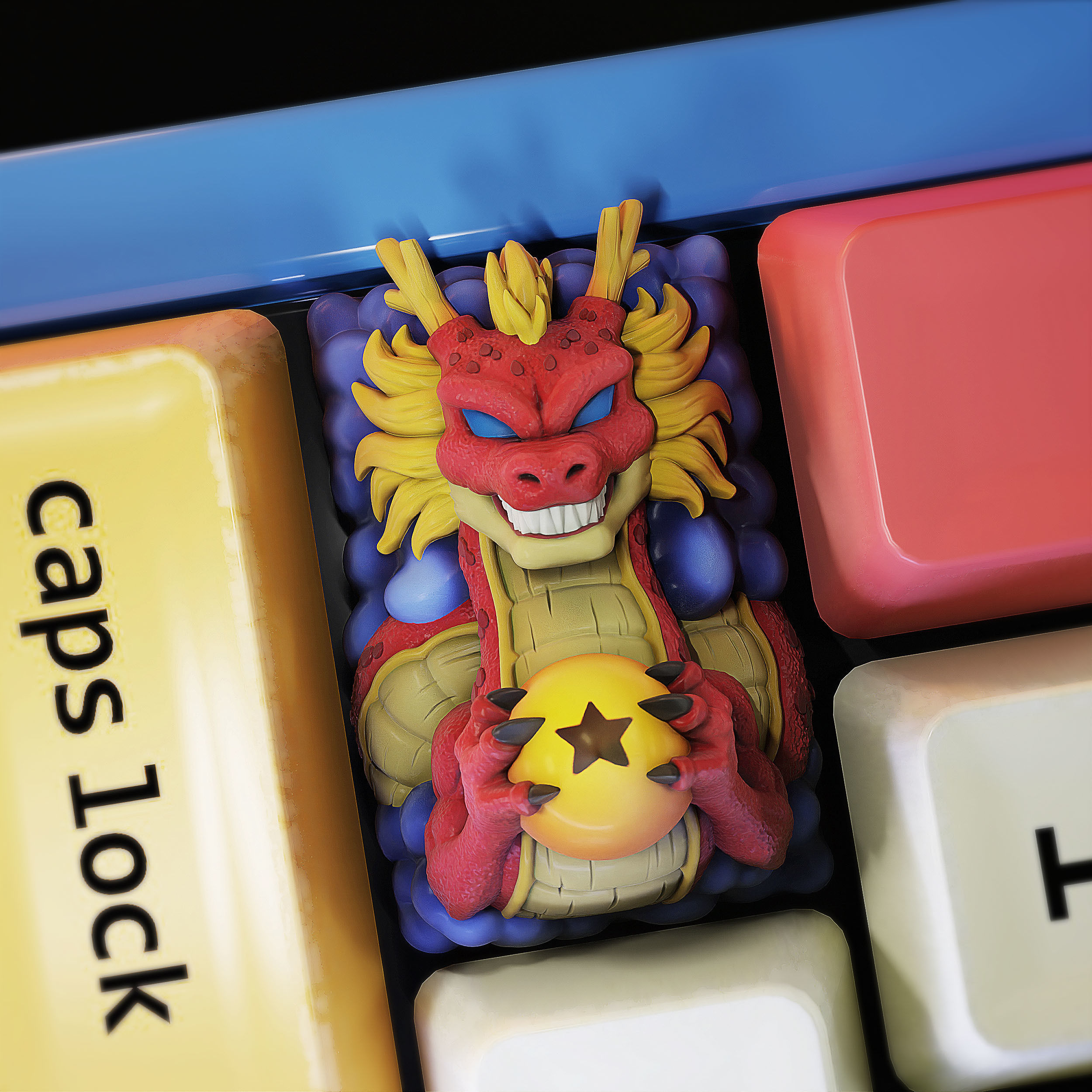 Sheng Long Shenron- Dragon ball Tab Keycap - Mechanical Keyboard 3D ...