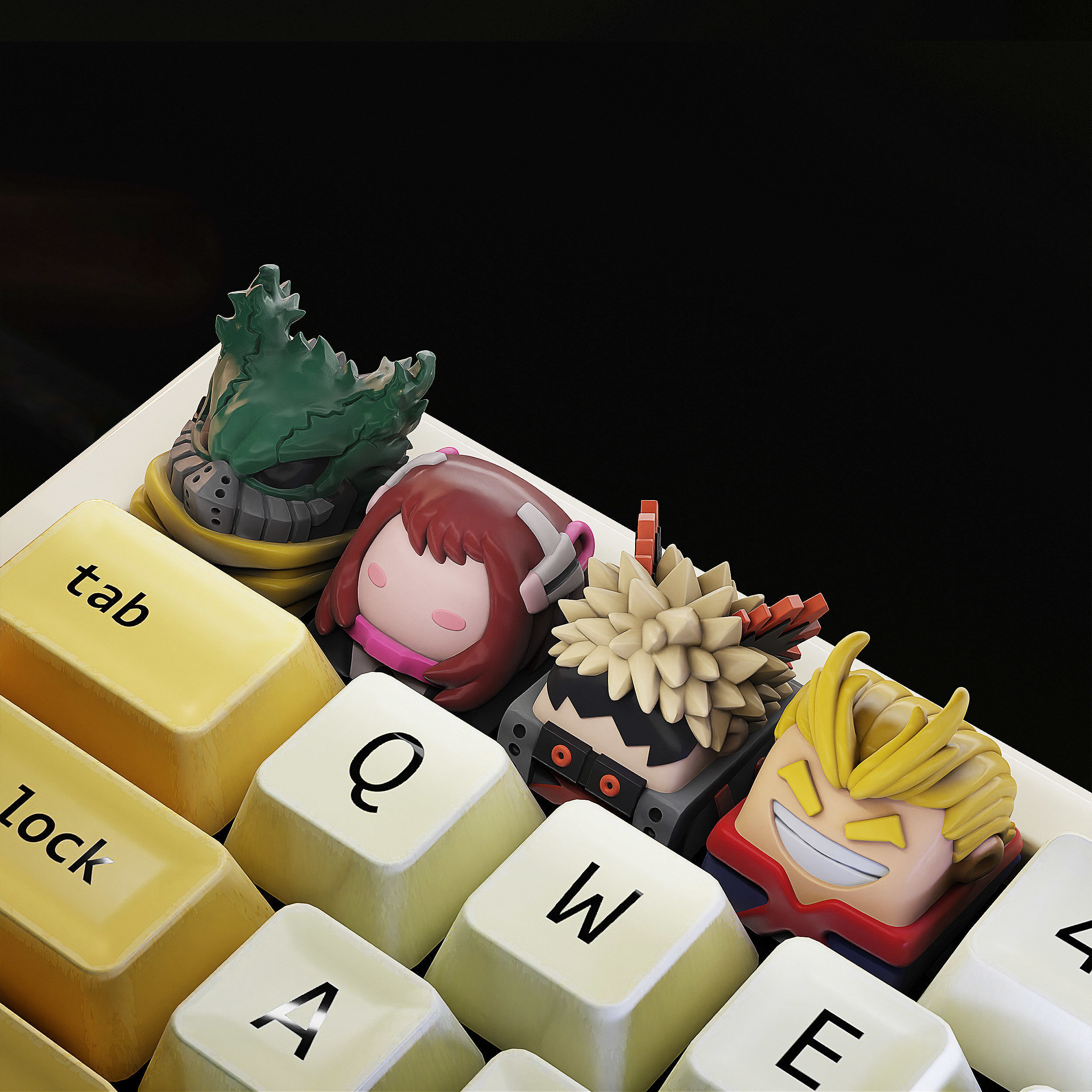 BNHA Vol I Keycaps - Mechanical Keyboard 3D model 3D printable | CGTrader