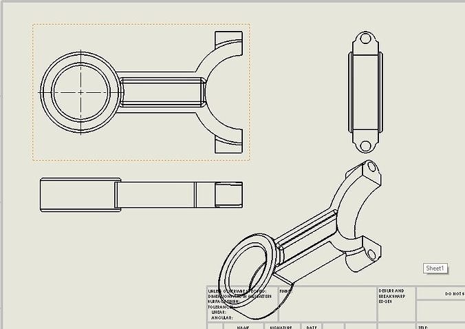 Connecting Rod 3D model 3D model 3D printable | CGTrader