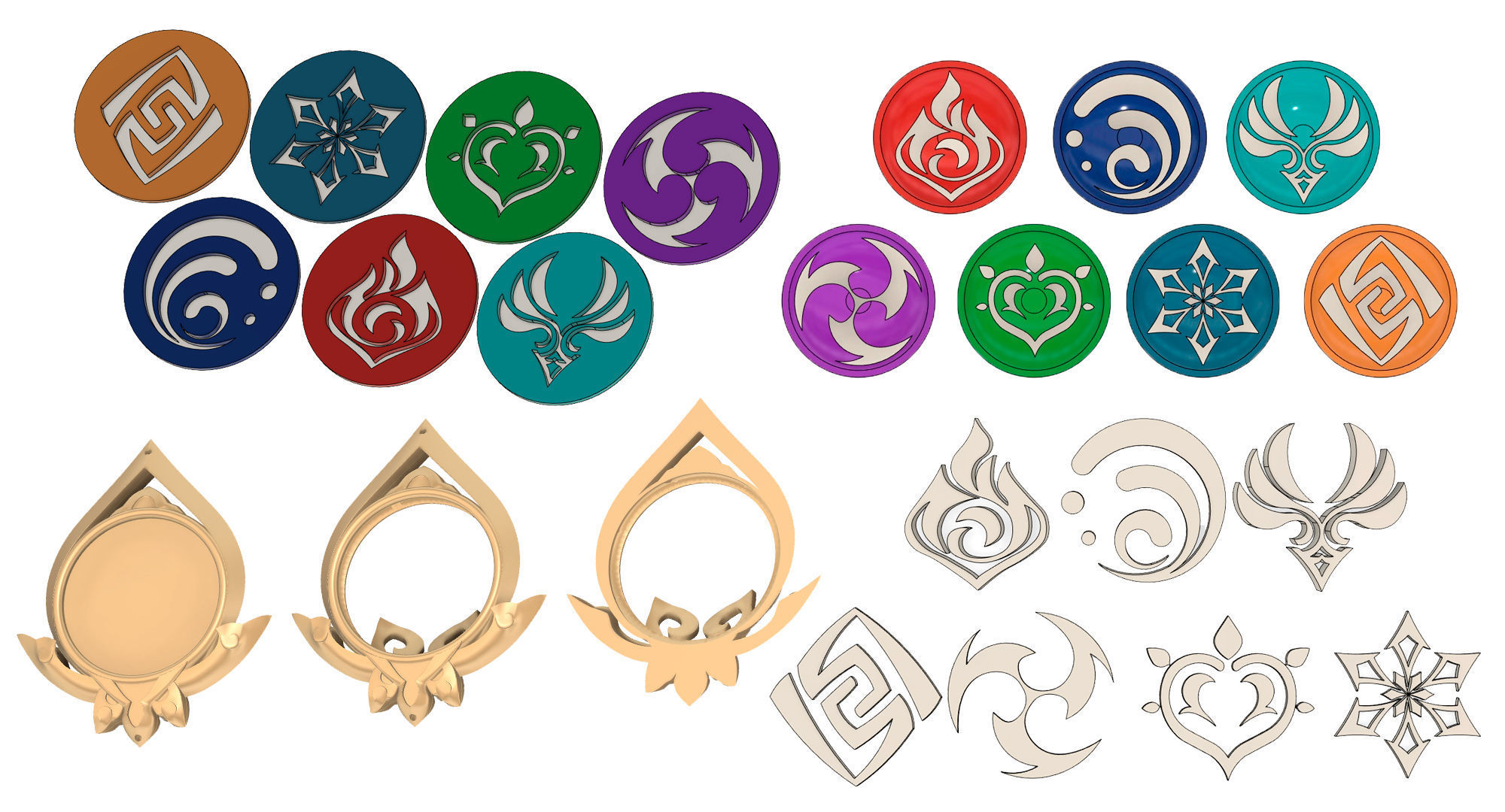 Genshin Impact - Sumeru Vision - 3d file stl 3D model 3D printable ...