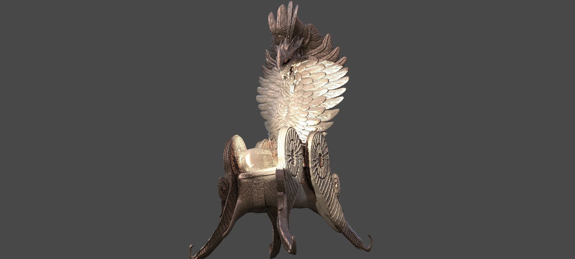Feathered angel wing Throne 1 3D model | CGTrader