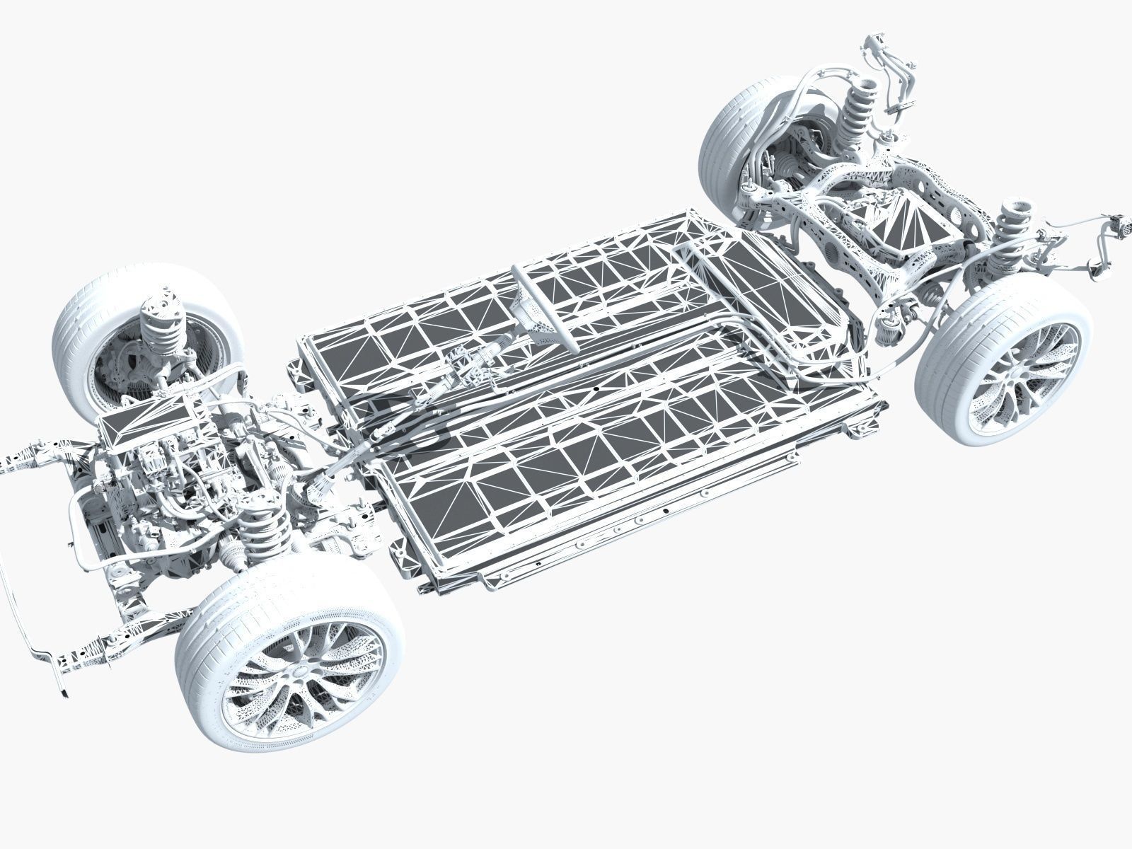 Electric vehicle chassis 3D model | CGTrader