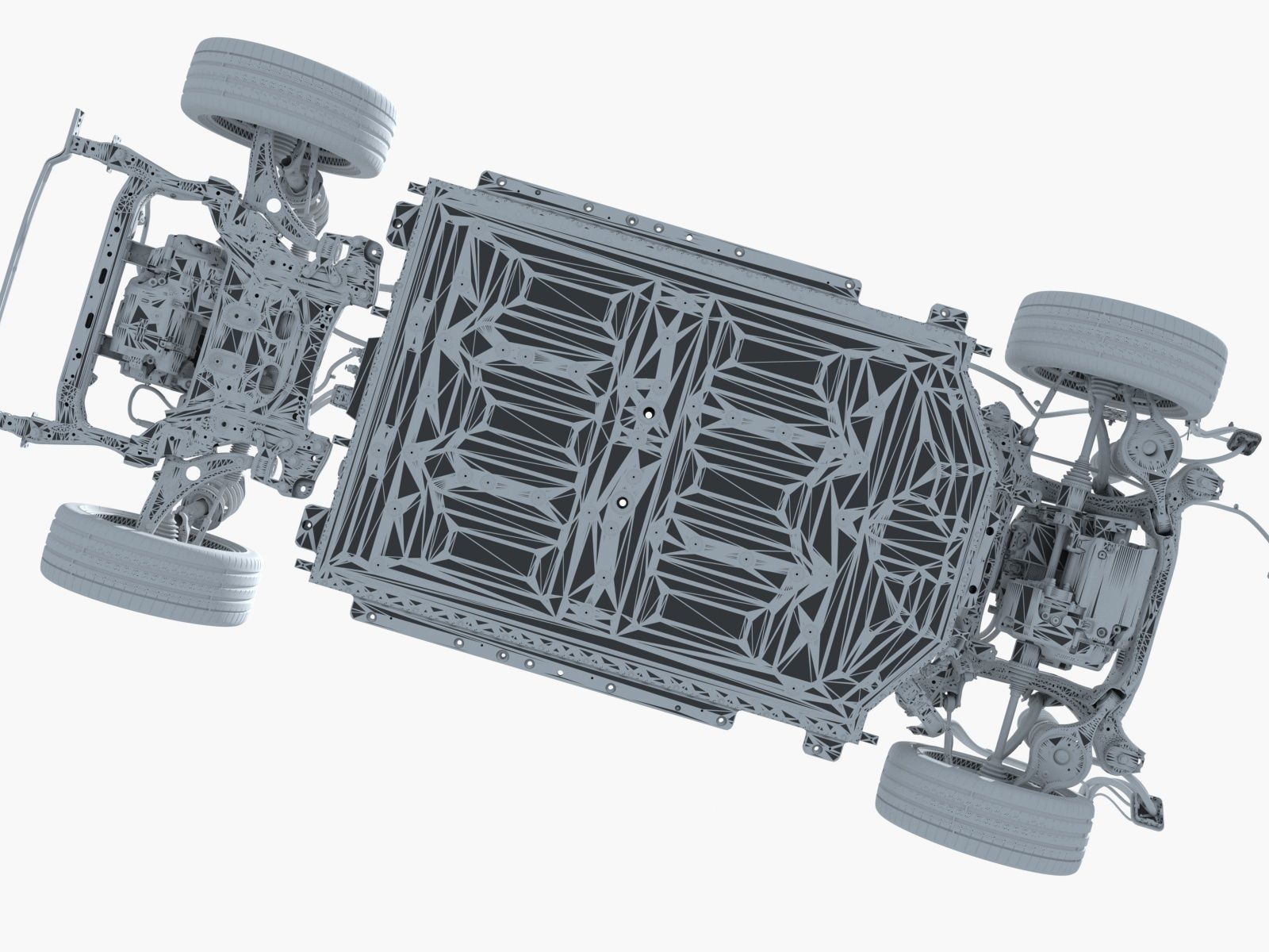 Electric vehicle chassis 3D model | CGTrader