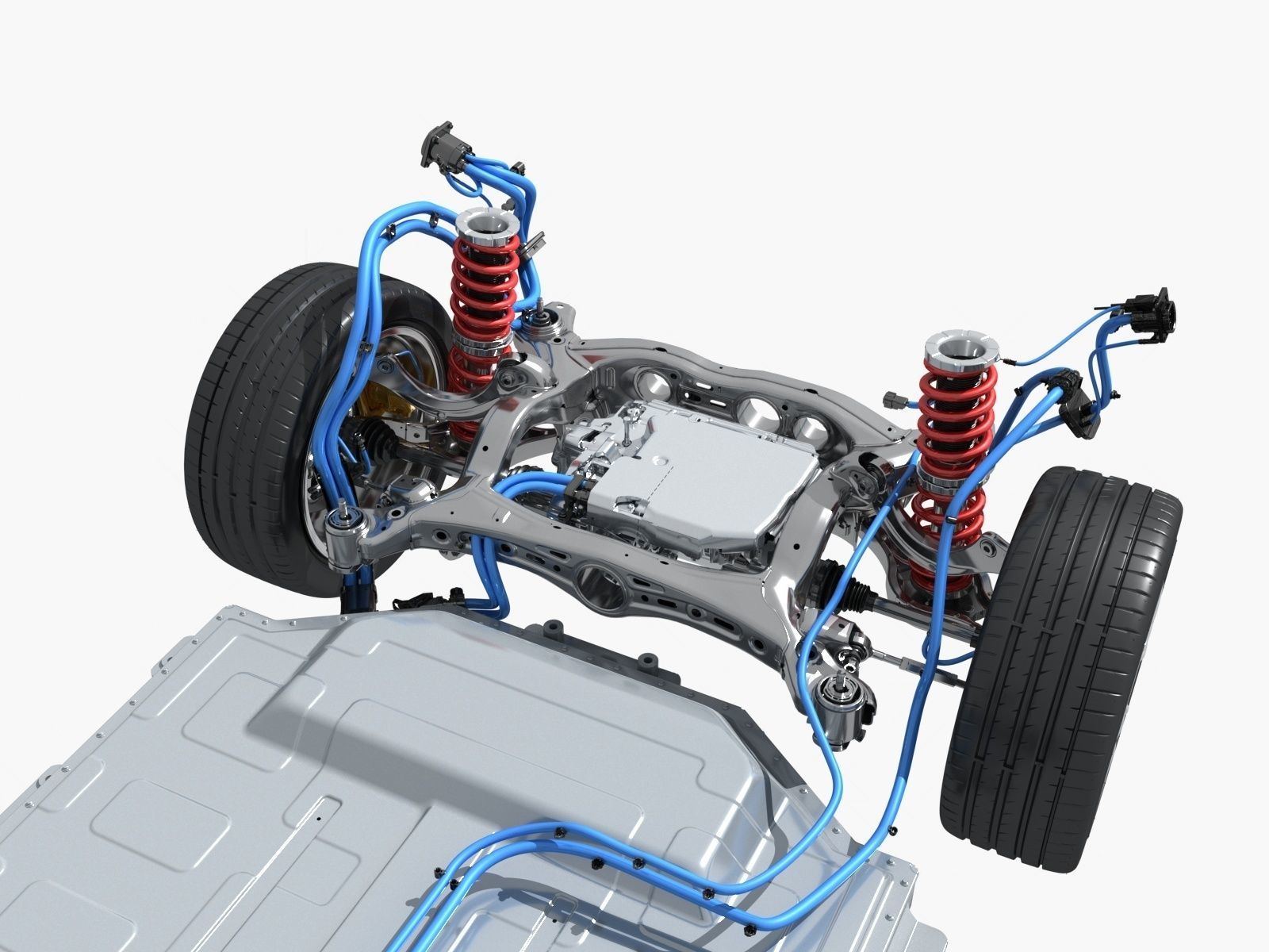 Electric vehicle chassis 3D model | CGTrader