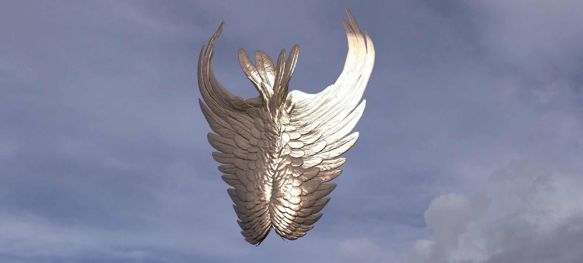 Angel Wing Shield 1 3D model | CGTrader