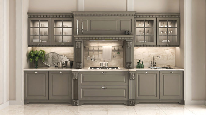 Kitchen Luxury Neoclassical 3D model | CGTrader