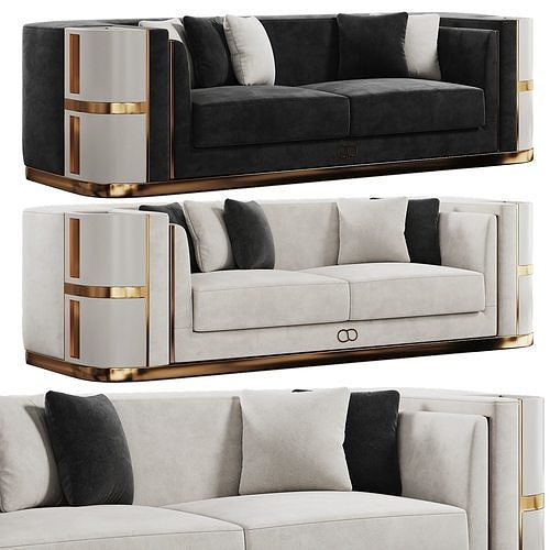 3D model FH 7251 deluxe sofa set VR / AR / low-poly | CGTrader