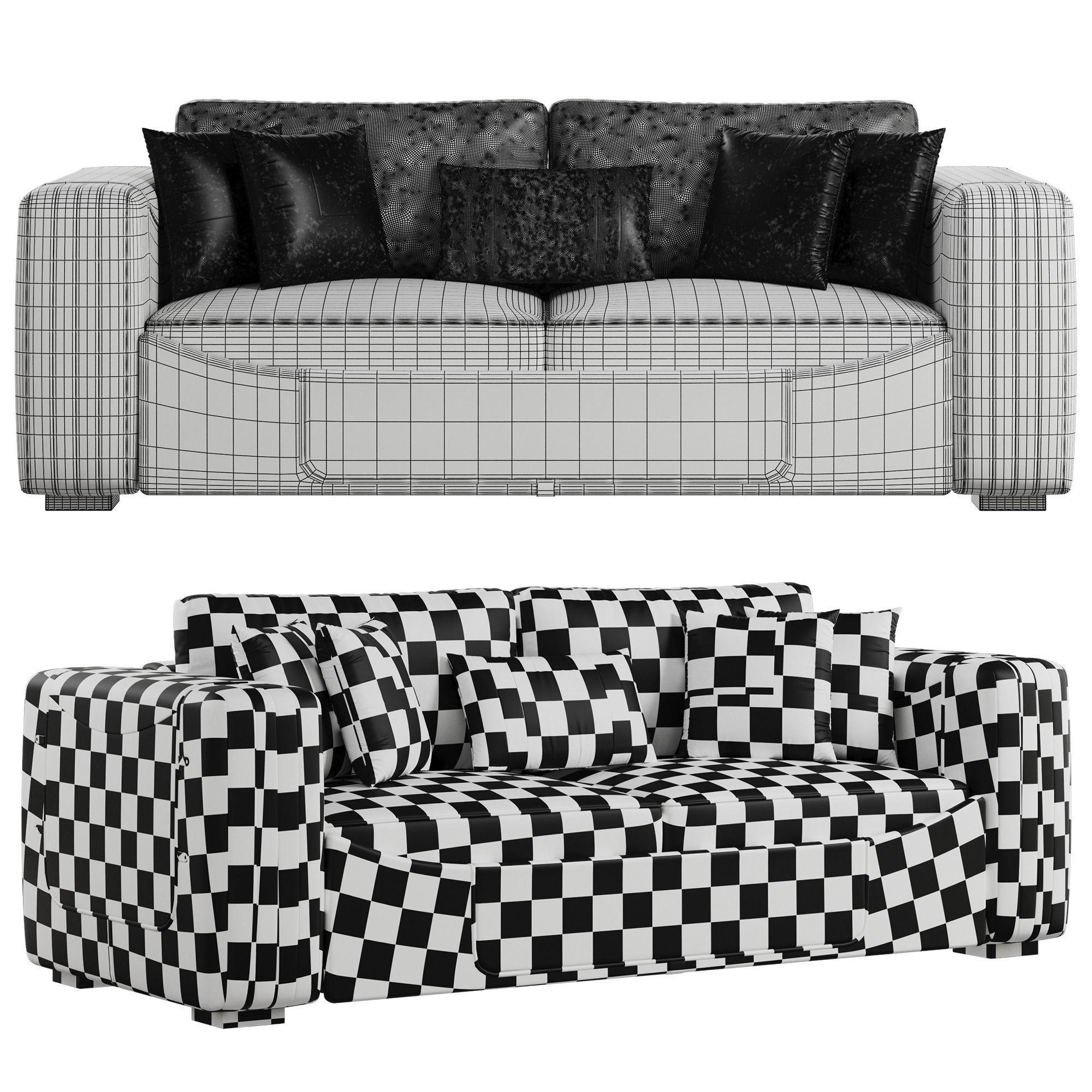 3D model FH 5221 formenti luxury sofa set VR / AR / low-poly | CGTrader