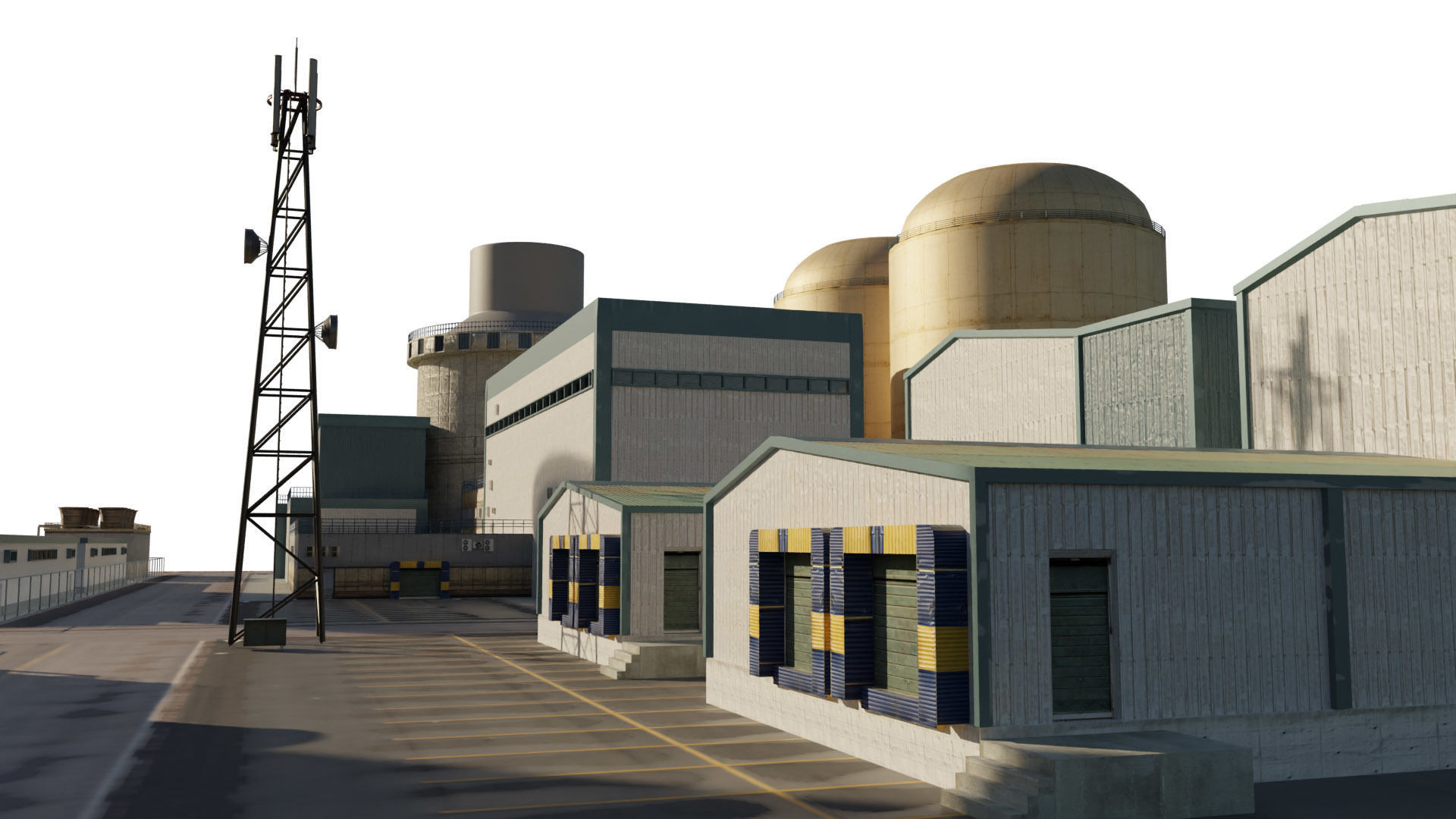 Nuclear Power Plant 3D model 3D model | CGTrader