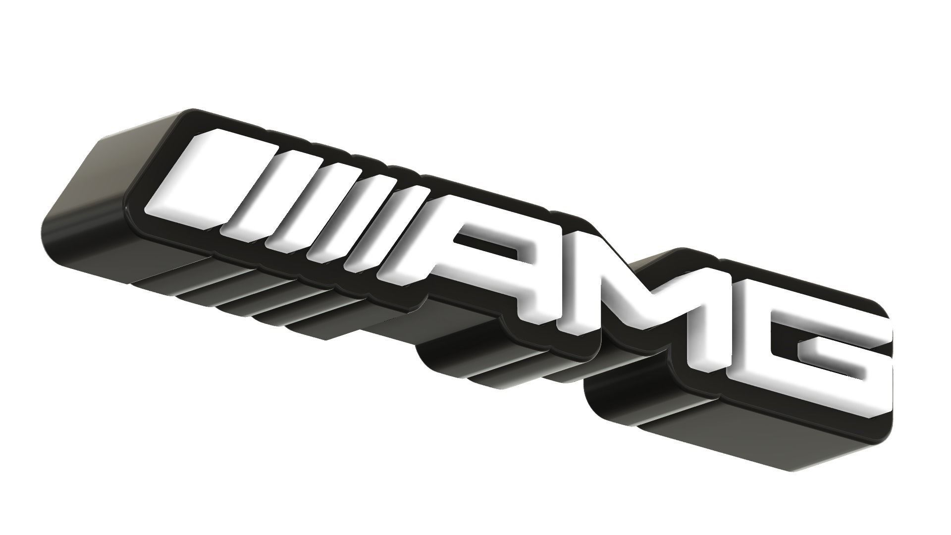 Mercedes Benz and AMG Stand Logo 3D model 3D printable | CGTrader