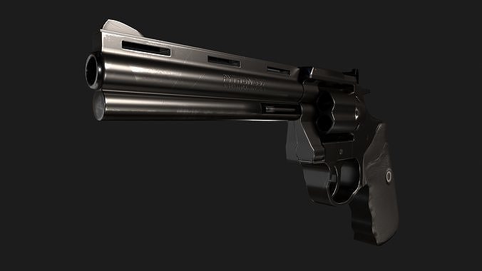 3D model Colt Python Revolver Polymer Black 3d model VR / AR / low-poly ...