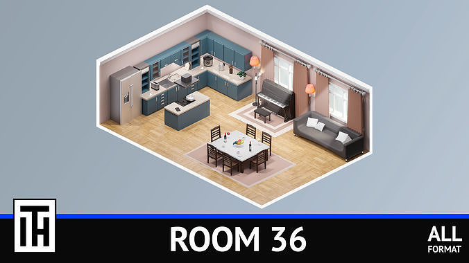 3D model Room 36 VR / AR / low-poly | CGTrader