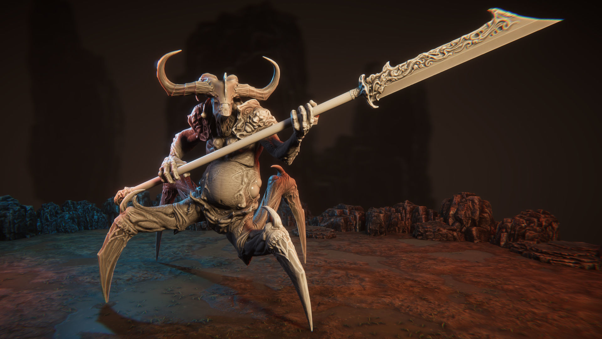 3D model Demon guard VR / AR / low-poly | CGTrader
