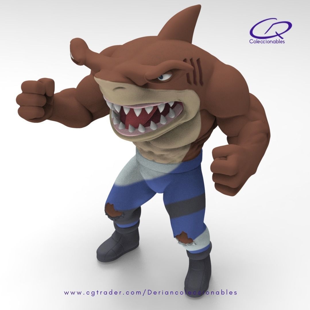 Street Sharks - Jab - Full Figure 3D model 3D printable | CGTrader