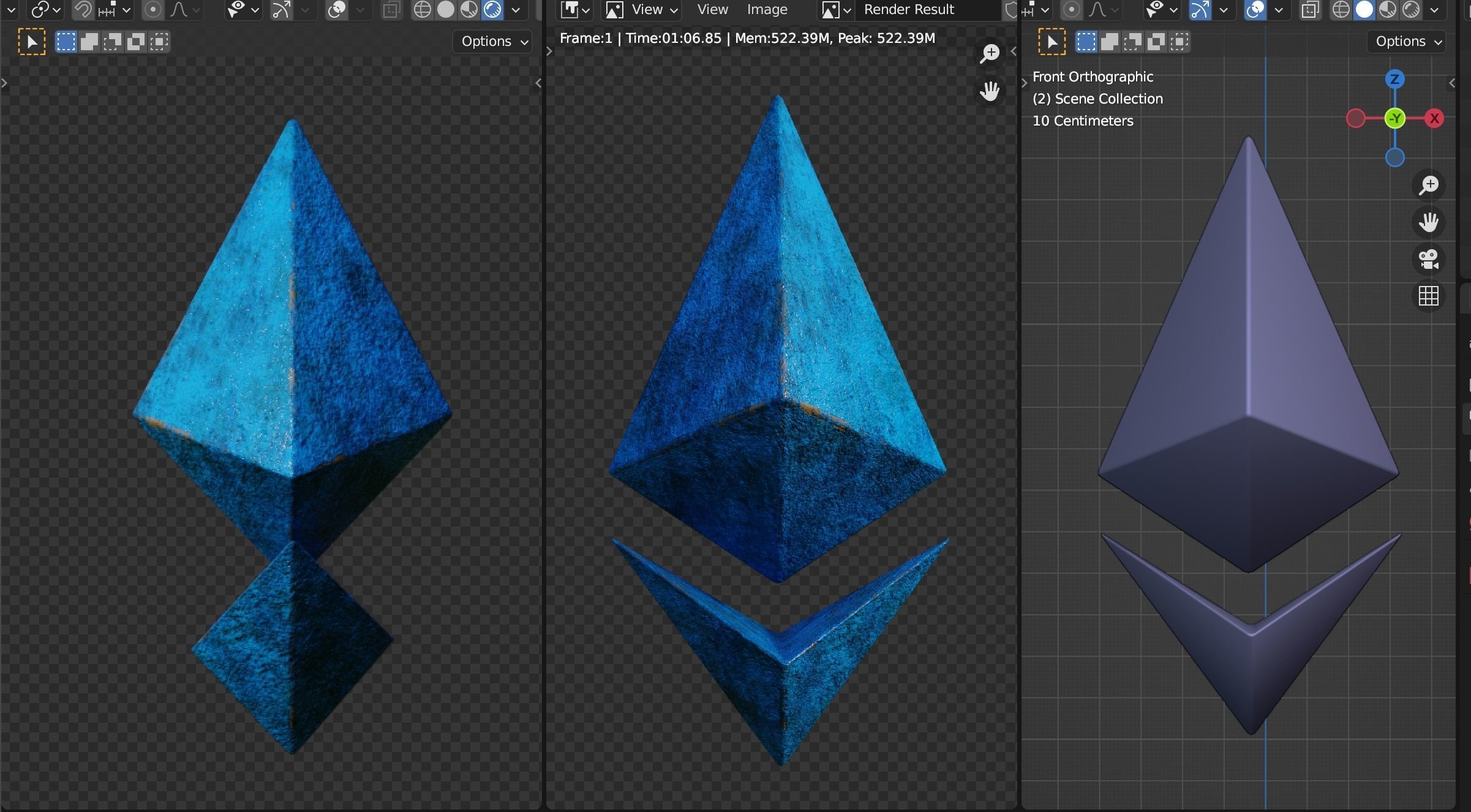 ethereum model logo free 3D model | CGTrader