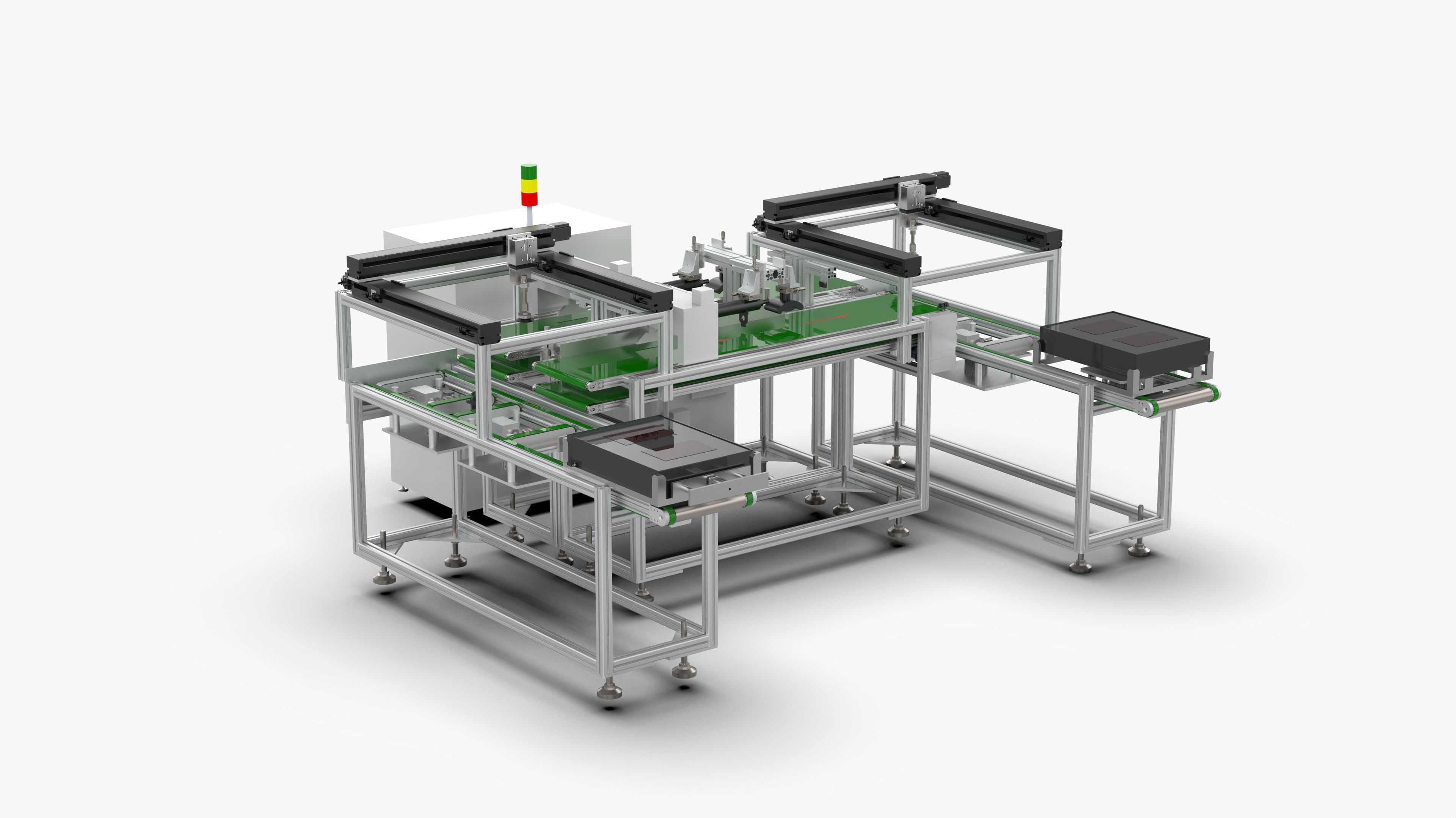 Fully Automatic Loading and Unloading Code Scanning Machine 3D model ...