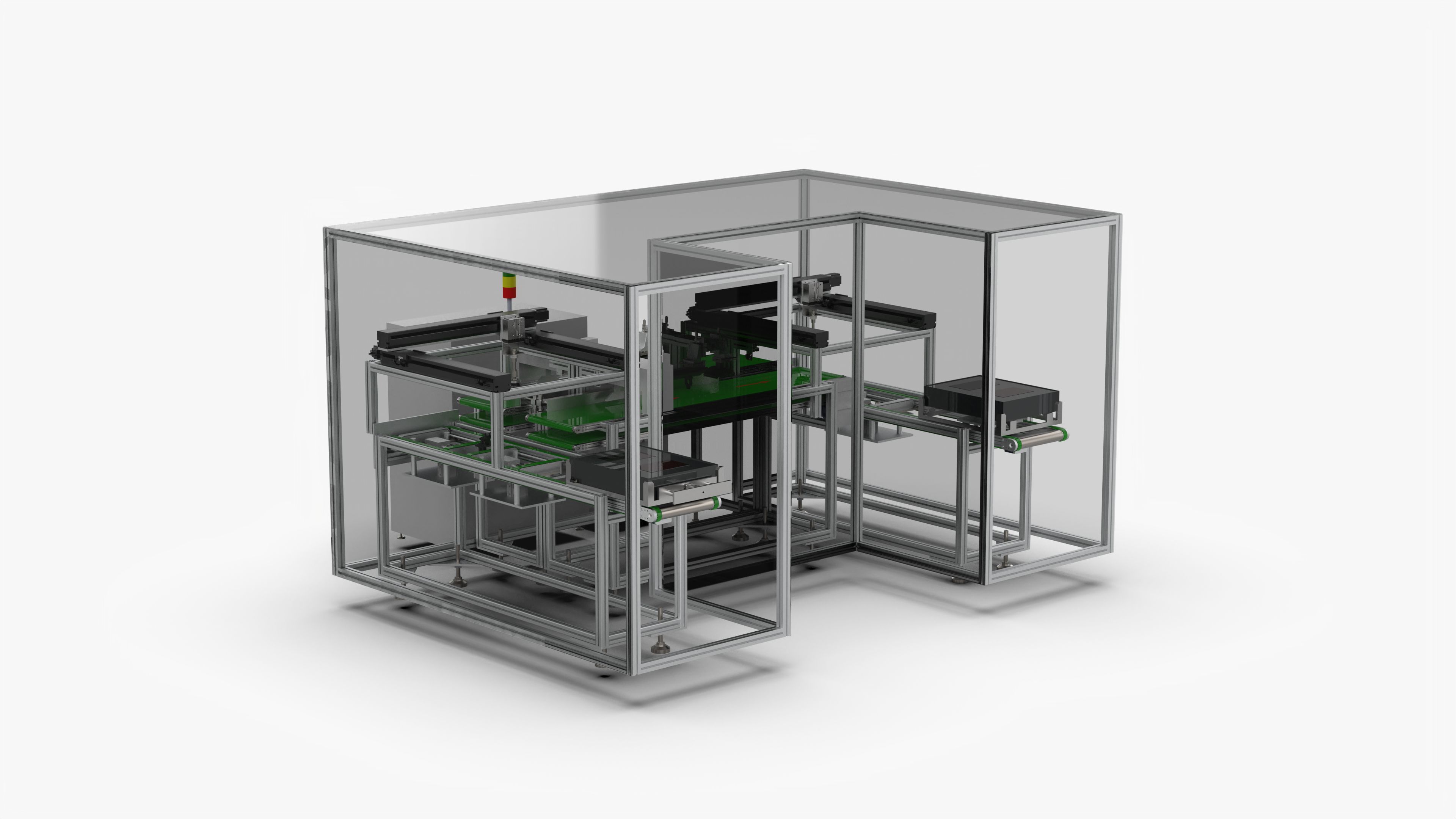 Fully Automatic Loading and Unloading Code Scanning Machine 3D model ...