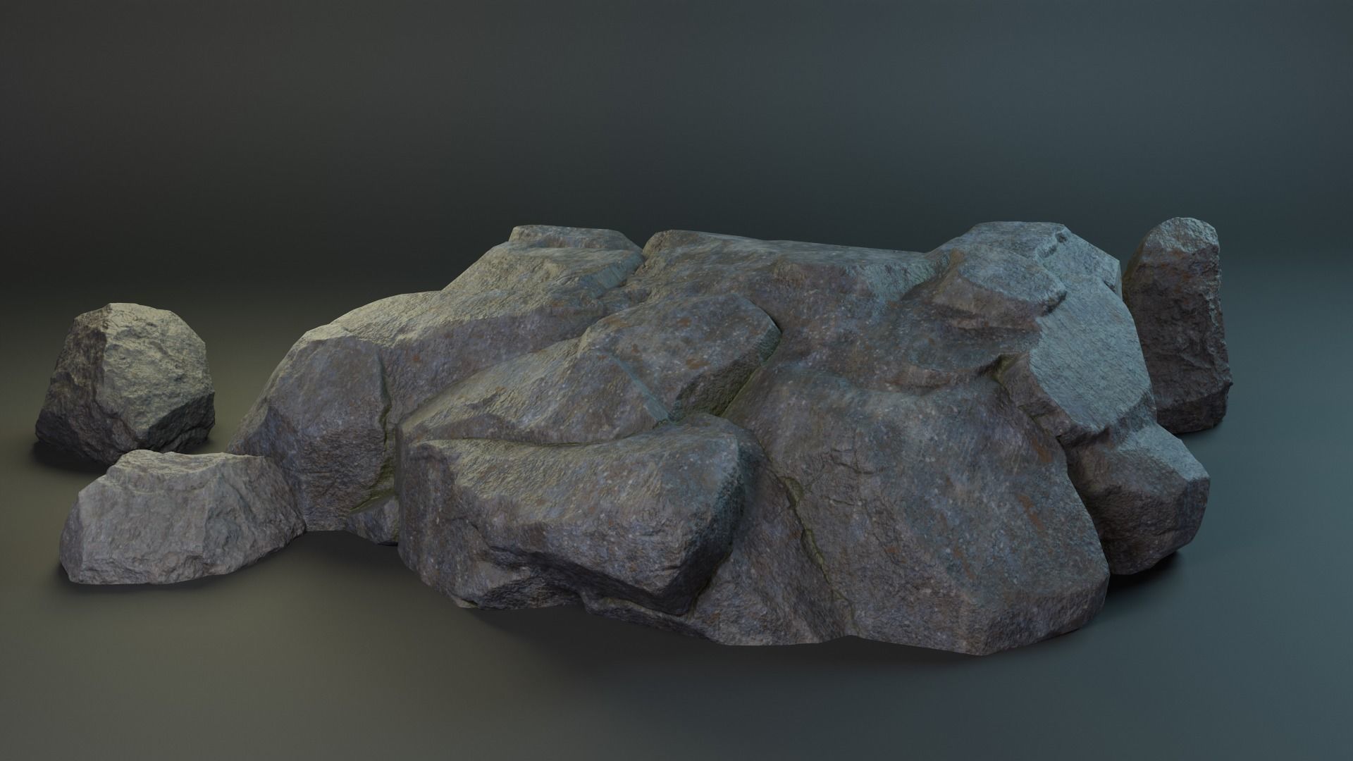 3D model Rocks game-ready assets pack PBR VR / AR / low-poly | CGTrader