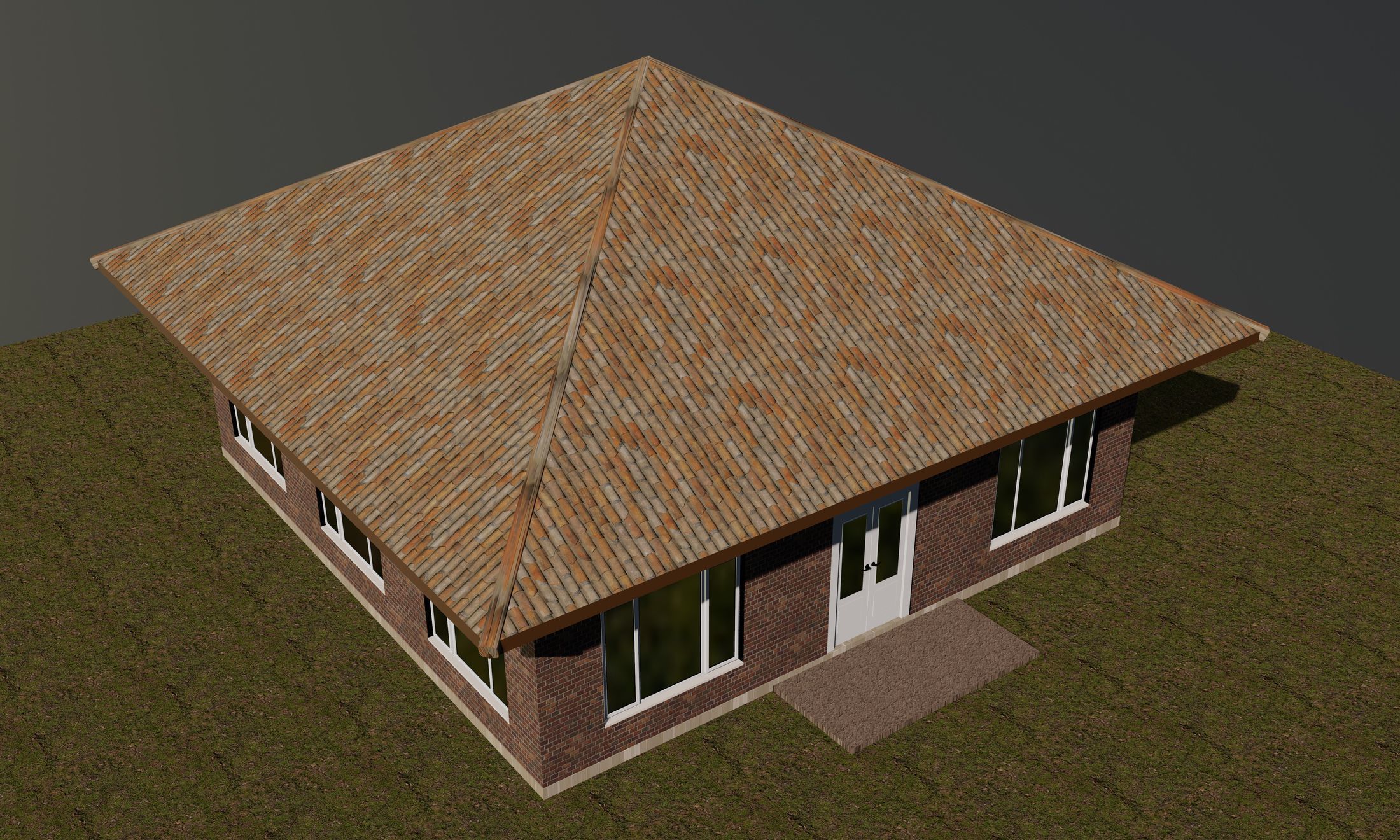 Small square house 3D model | CGTrader