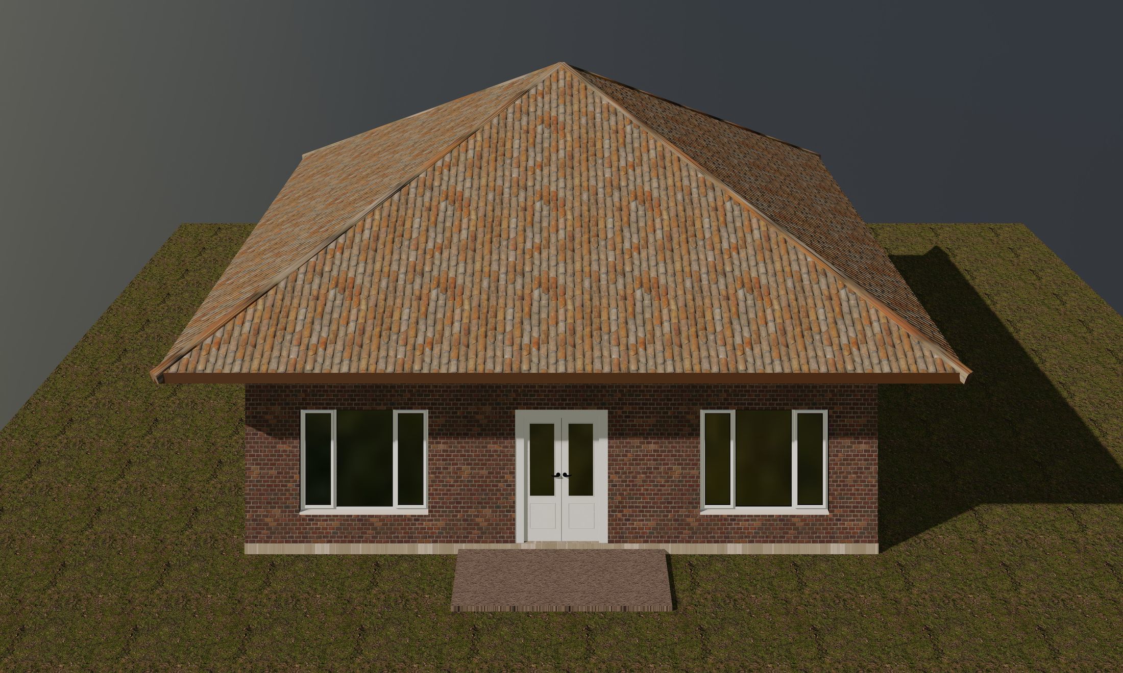 Small square house 3D model | CGTrader