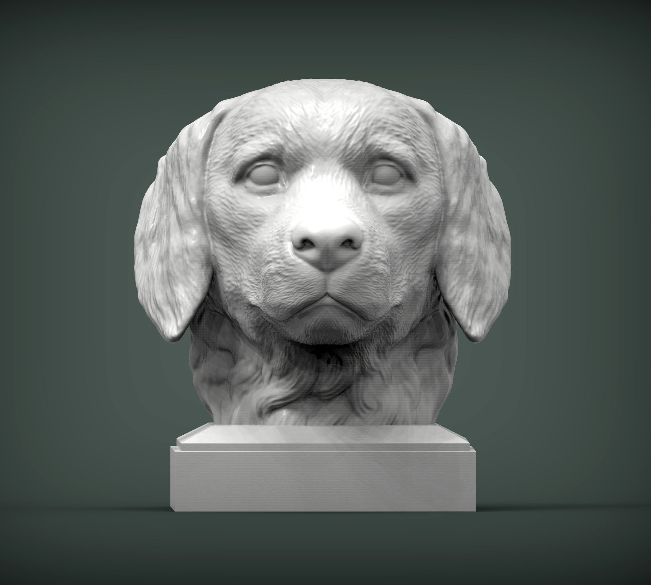 Golden retriever 3D print model 3D model 3D printable | CGTrader