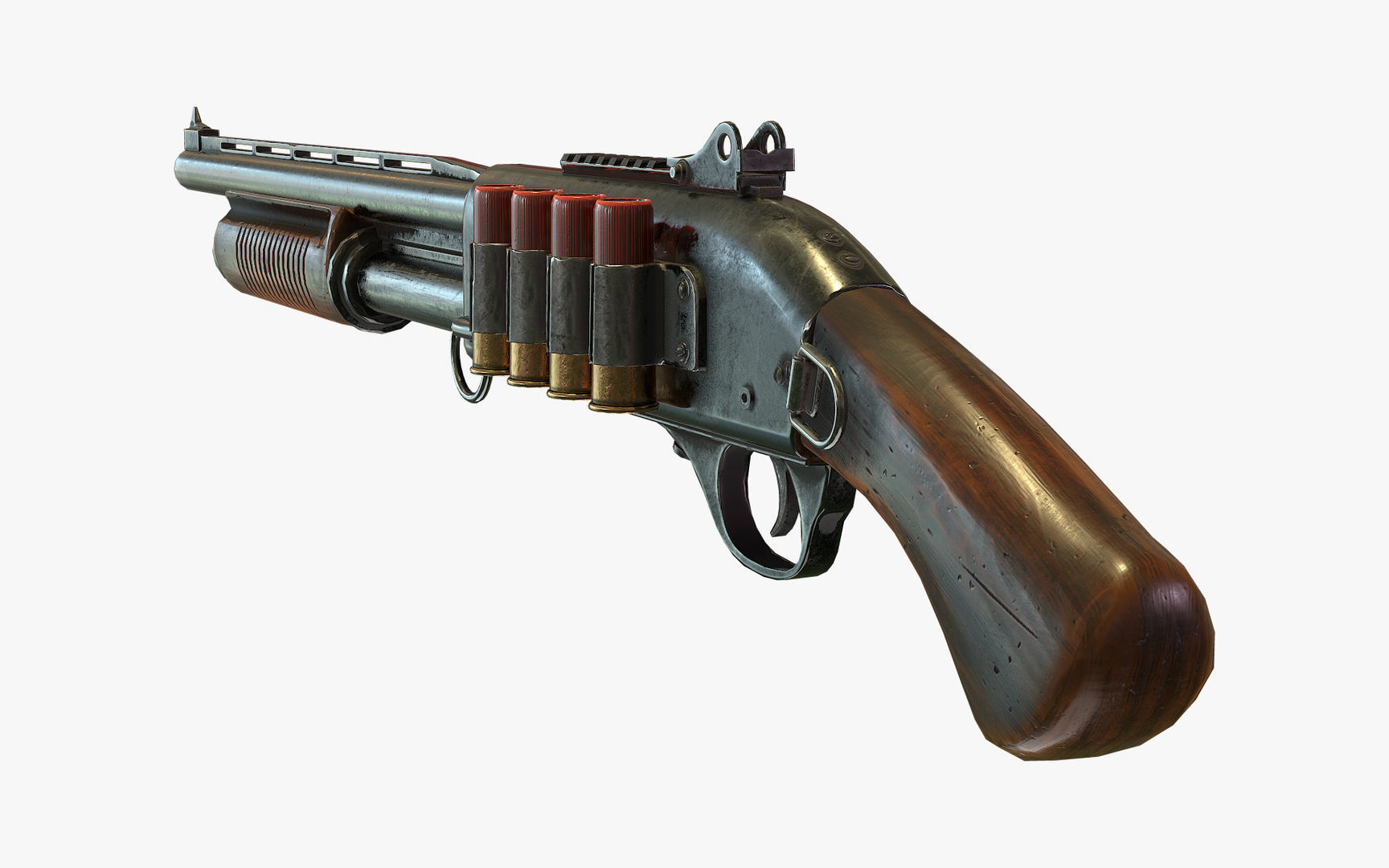 3D model Short shotgun VR / AR / low-poly | CGTrader