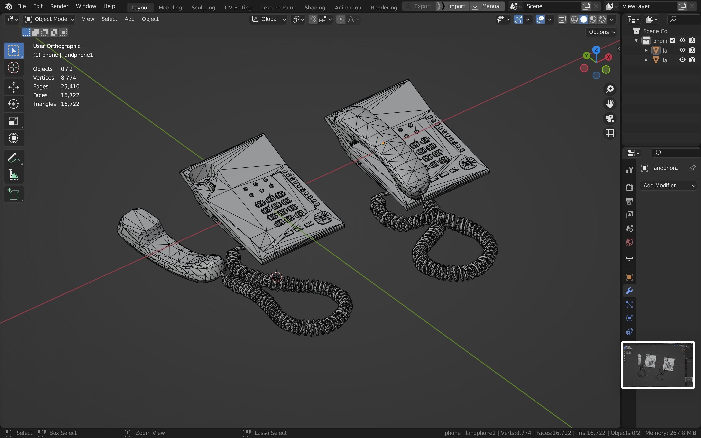 3D model Telephone VR / AR / low-poly | CGTrader