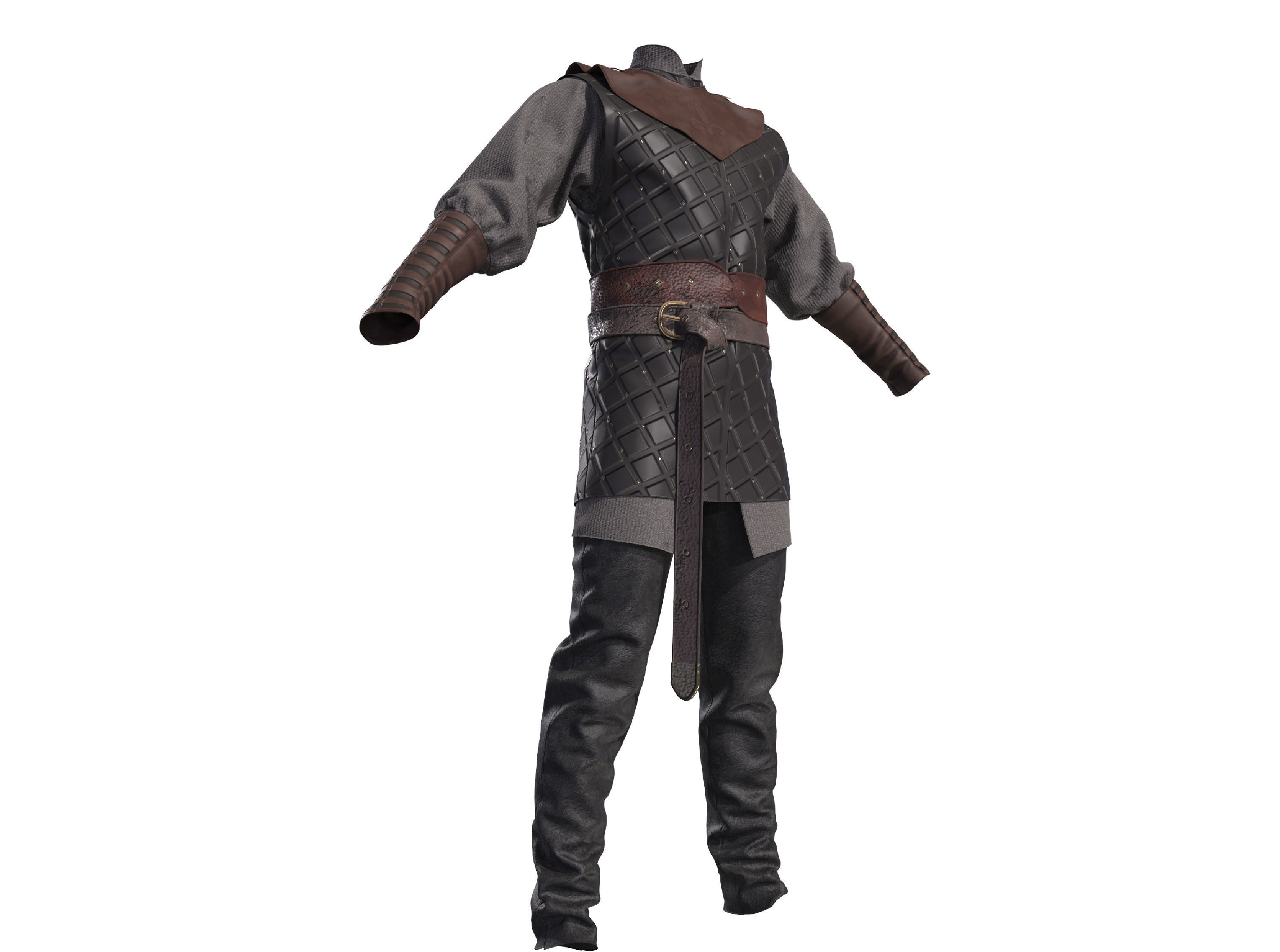 Medieval renaissance clothes man outfit 3D model | CGTrader