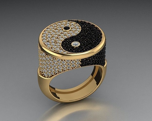 Yin-Yang ring 3D model 3D printable | CGTrader