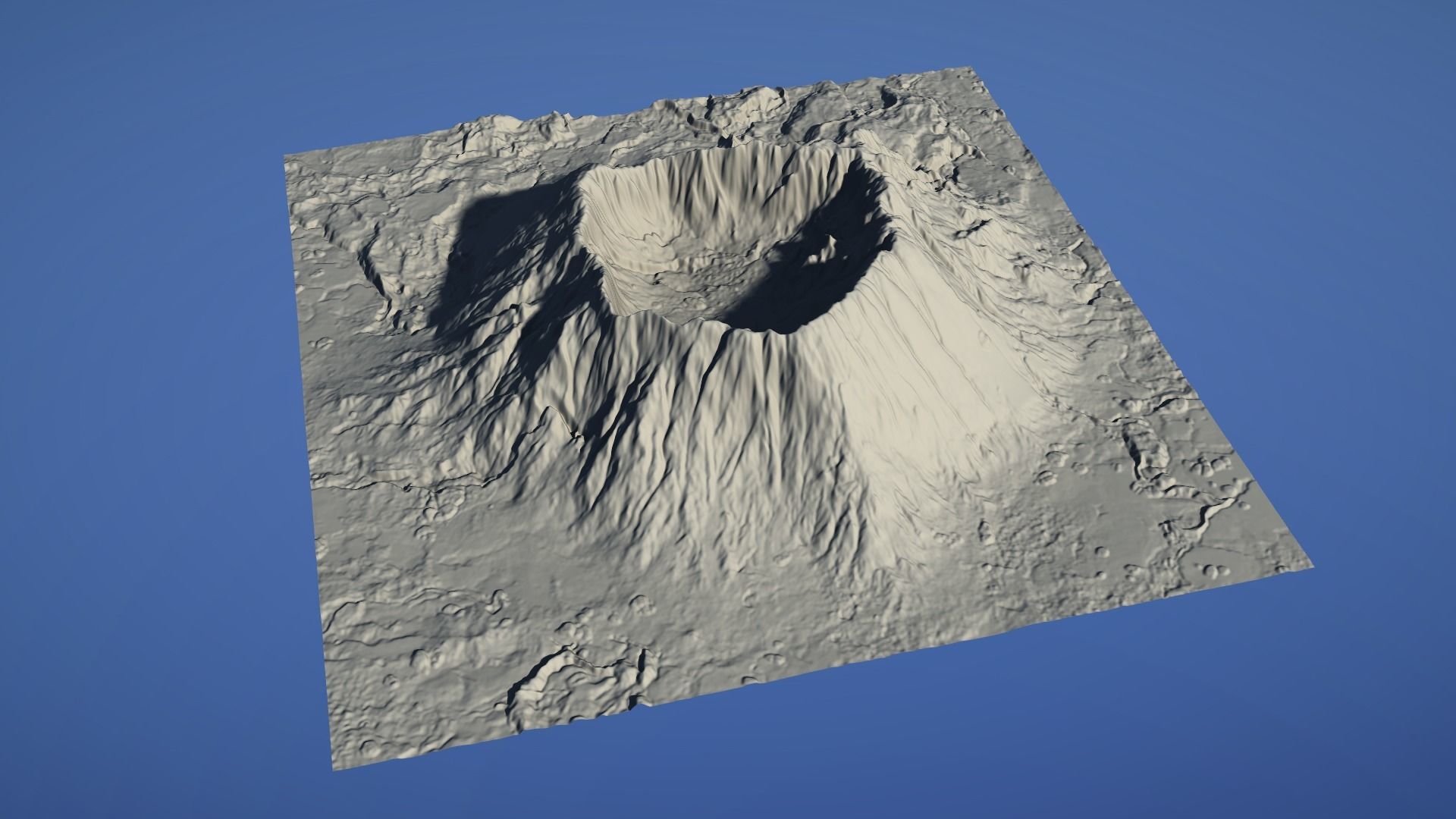 Landscape Environment Volcano Snow Sample free VR / AR / low-poly 3D ...